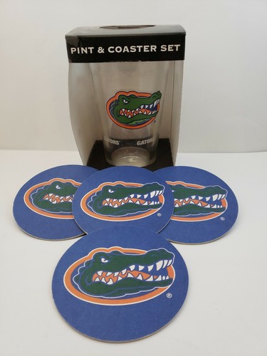 Florida Gators NCAA 16 oz Pint Glass And 4 Coasters | eBay