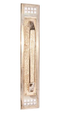 Polished Brass Large Solid Brass Modern Style Pull Handle on Plate ...