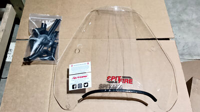Slipstreamer S-06 SPITFIRE WINDSHIELD CLEAR W/BLACK HARDWARE 7/8" & 1 ...