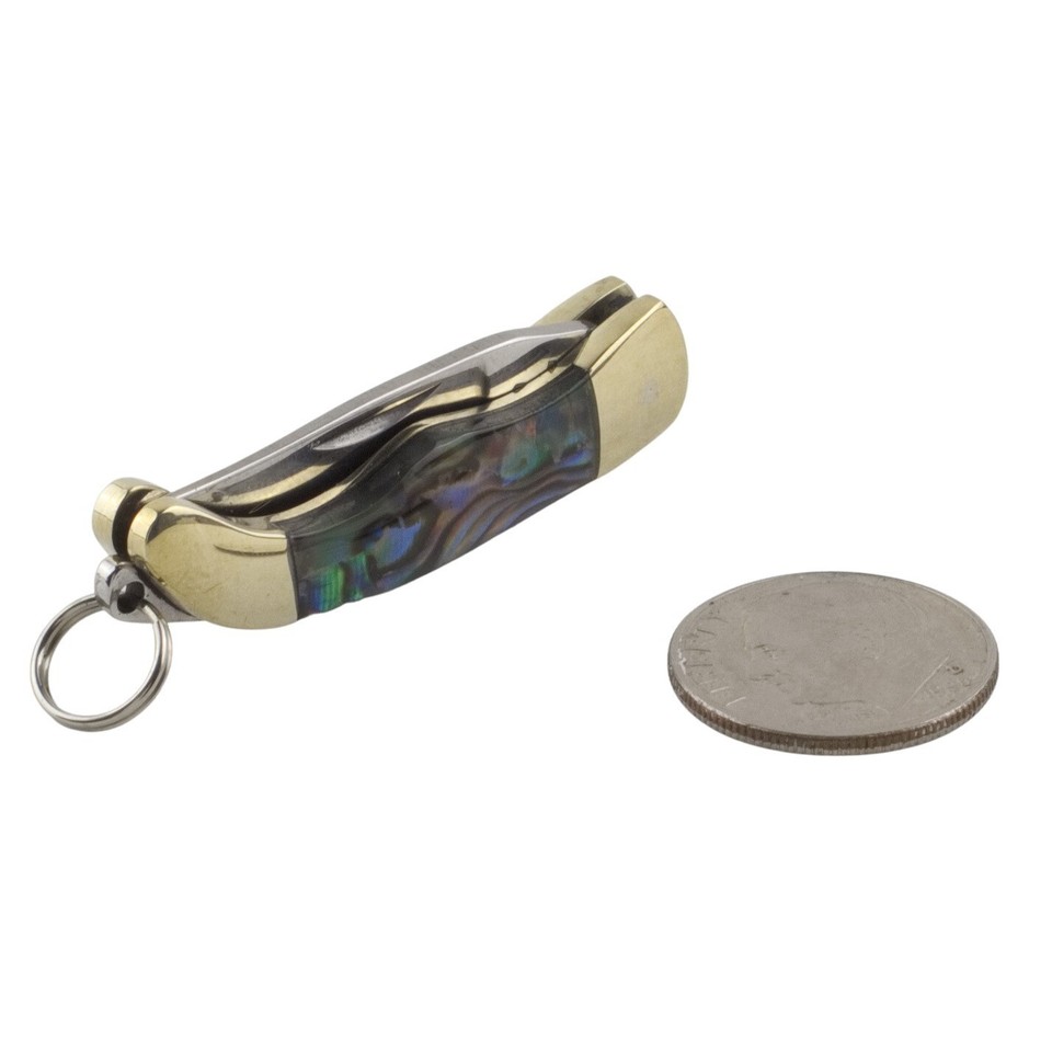 Rough Ryder Miniature Abalone Folder Pocket Knife RR175 1.63" Closed | eBay