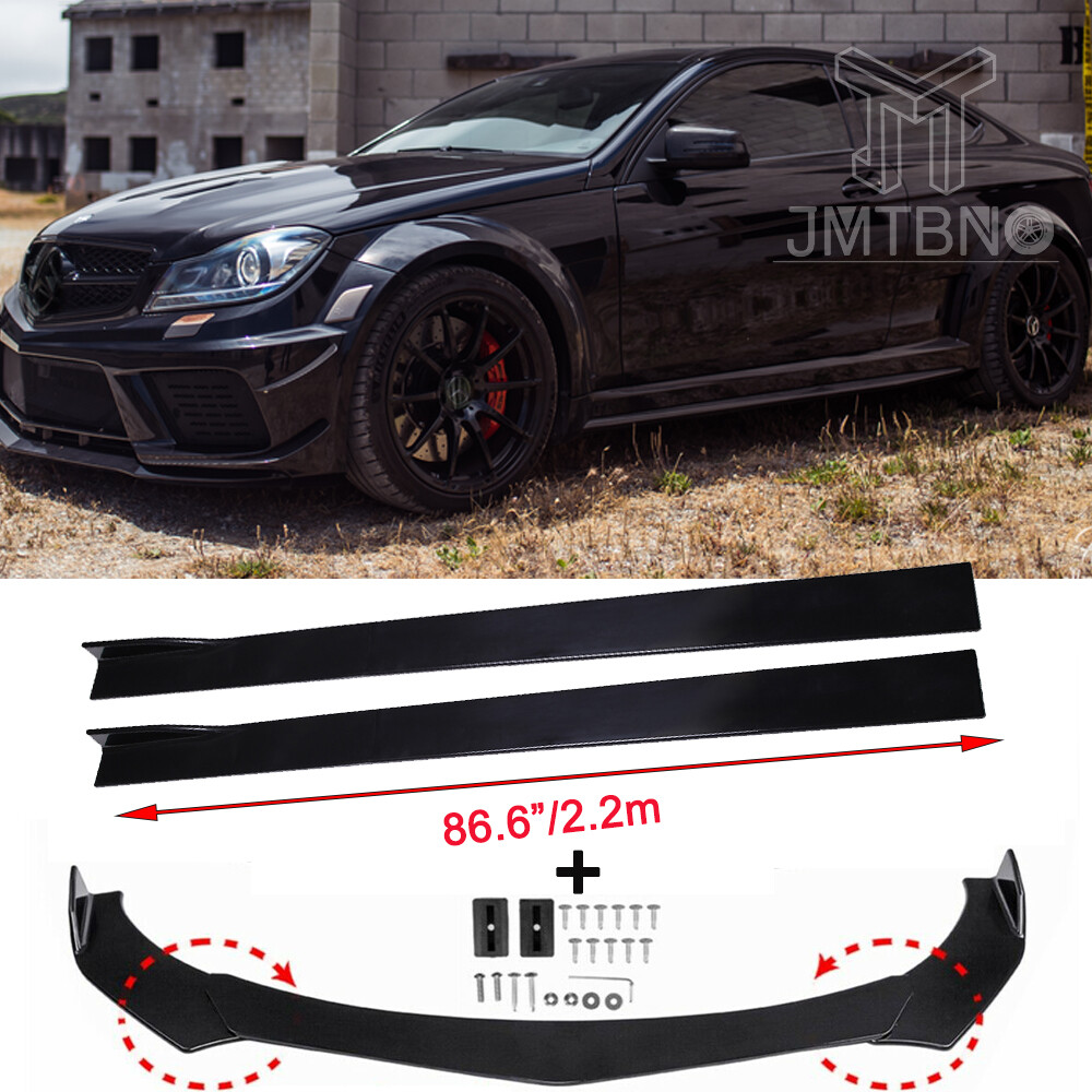 For Mercedes Benz C200 C300 CLA250 Front Bumper Lip Splitter Body Kit ...