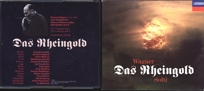 WAGNER DAS RHEINGOLD SOLTI WIENER PHILHARMONIKER 2 VG+ CDs W/LIBRETTO ...