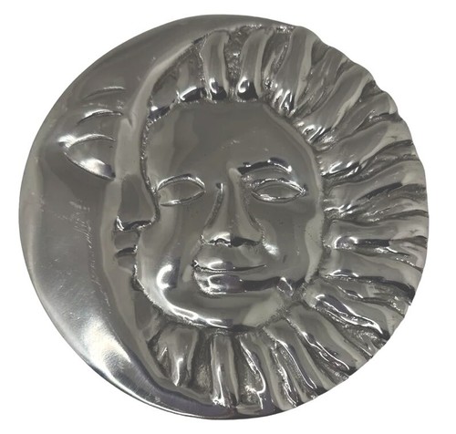 Vintage Silver Pewter Metal Sun Moom Mexican Trivet Celestial | eBay