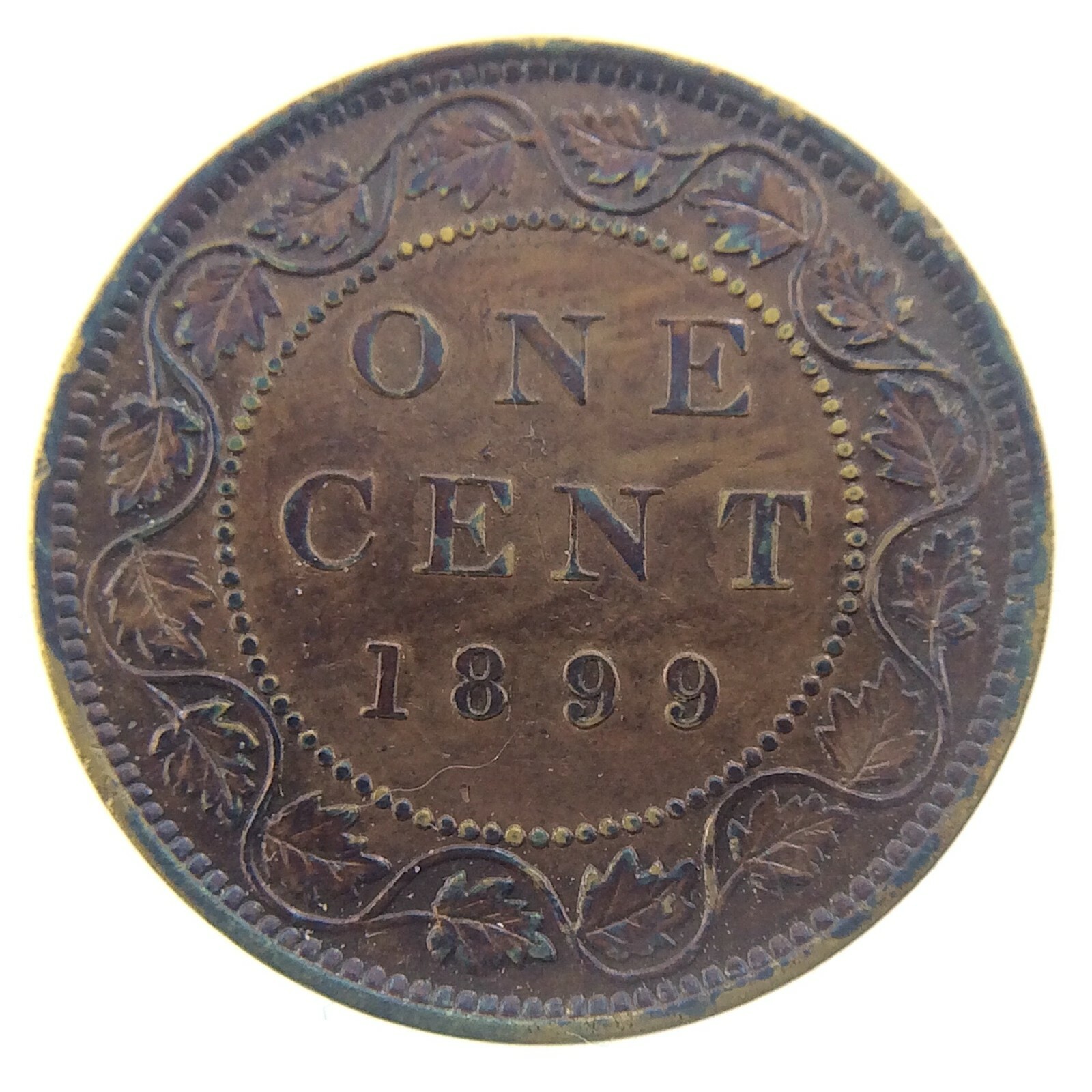 1899 Canada One 1 Cent Large Copper Penny Circulated Victoria Coin R131 ...