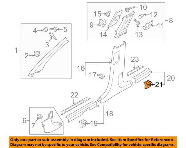 HYUNDAI OEM 92-12 Elantra Interior-Front Sill Plate Clip 858393X000 | eBay