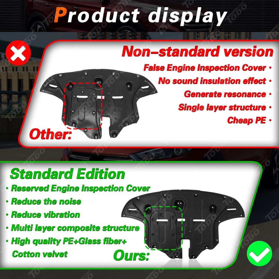 New Front Engine Splash Shields For 2016-2021 Hyundai Tucson 29110 ...