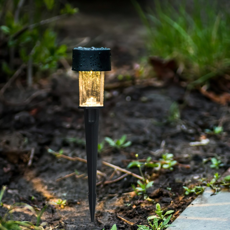 4 Pcs Metal Ground Stakes for Solar Light Replacement Spike Garden Yard ...