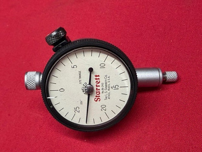 Starrett 81-243J Dial Indicator, 0-.075" Range, 0-30 Continuous Dial IN ...