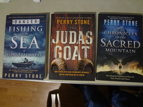 3 BOOKS BY PERRY STONE-JUDAS GOAT.FISHING SEA FORGETFULNESS.SACRED ...