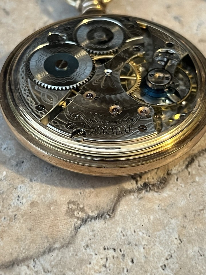 Antique Pocket Watch Waltham Massachusetts 15 Jewels Works Manual A.W.W ...