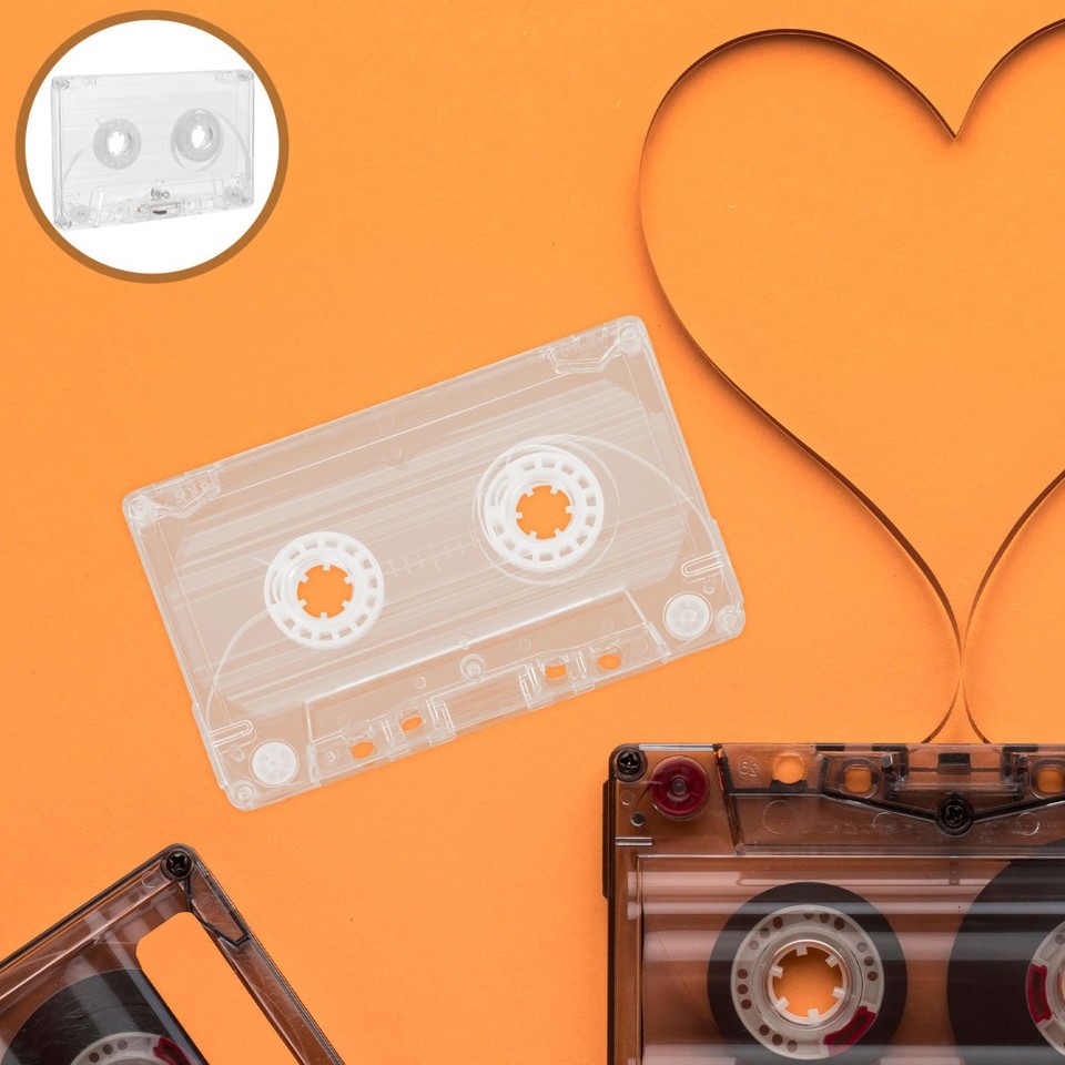 6pcs Empty Cassette For Diy Crafts: Vintage Plastic Tape Case - Blank ...