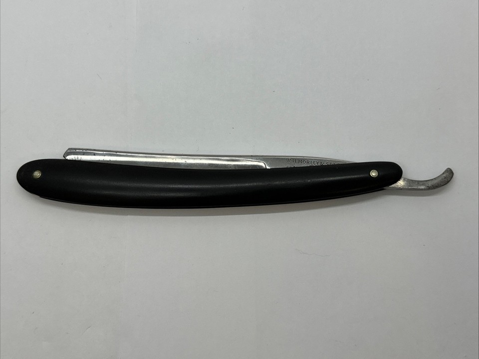 W H Morley & Sons Straight Razor/Barbers Notch in Orig Box~Clover Brand ...