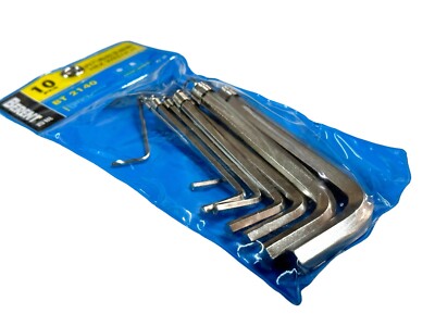 10 Piece Allen key Set Metric Hex on Key Ring Berent 1.5-4, 5,6,8,10mm ...