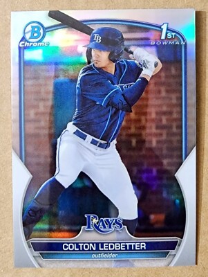 2023 Bowman Draft Chrome Colton Ledbetter BDC-34 1st Prospect Refractor Rays | eBay