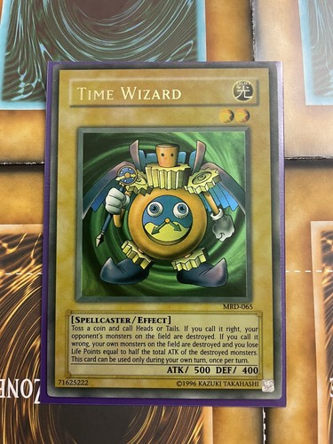 Yu-Gi-Oh! TCG Time Wizard Ultra Rare MRD-065 MISPRINT MAX Faded - LP | eBay