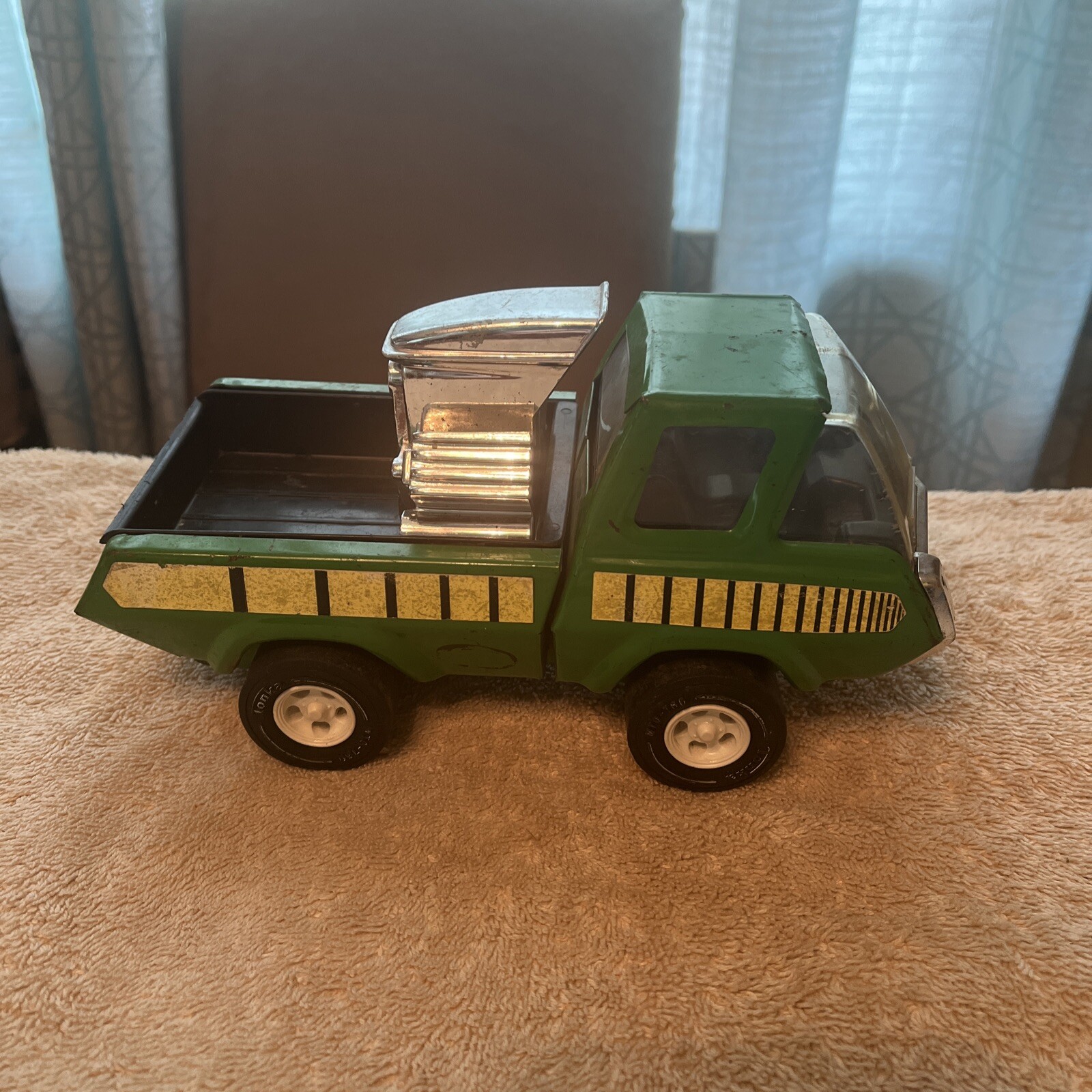 VINTAGE STEEL TONKA HOT ROD REAR ENGINE PICK UP TRUCK GREEN YELLOW WTO ...