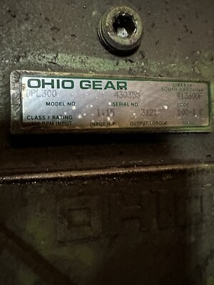 Ohio Gear,DPL300,Right Angle Gear Box Speed Reducer 100-1 C Ratio | eBay