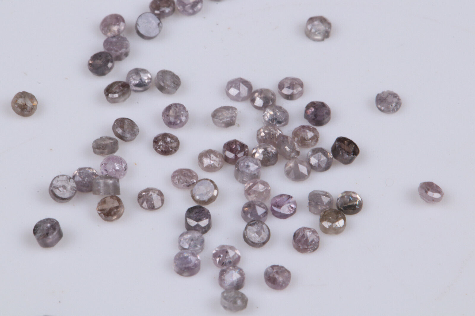 2.50mm, 5 Pcs Natural Pink Melee Round Rose Cut Diamonds Cabochon Loose ...