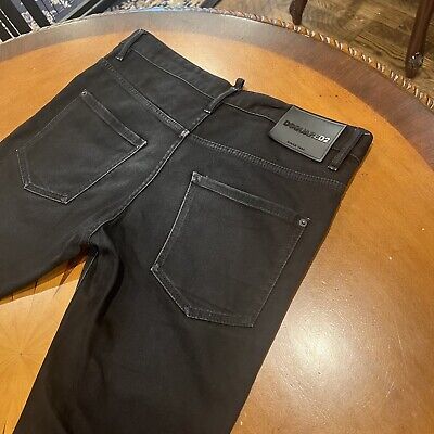 DSQUARED2 Men's Black Denim Skater Jeans Size 52 (US 38 DSQUARED2 Men's Black Denim Skater Jeans Size 52 (US 38