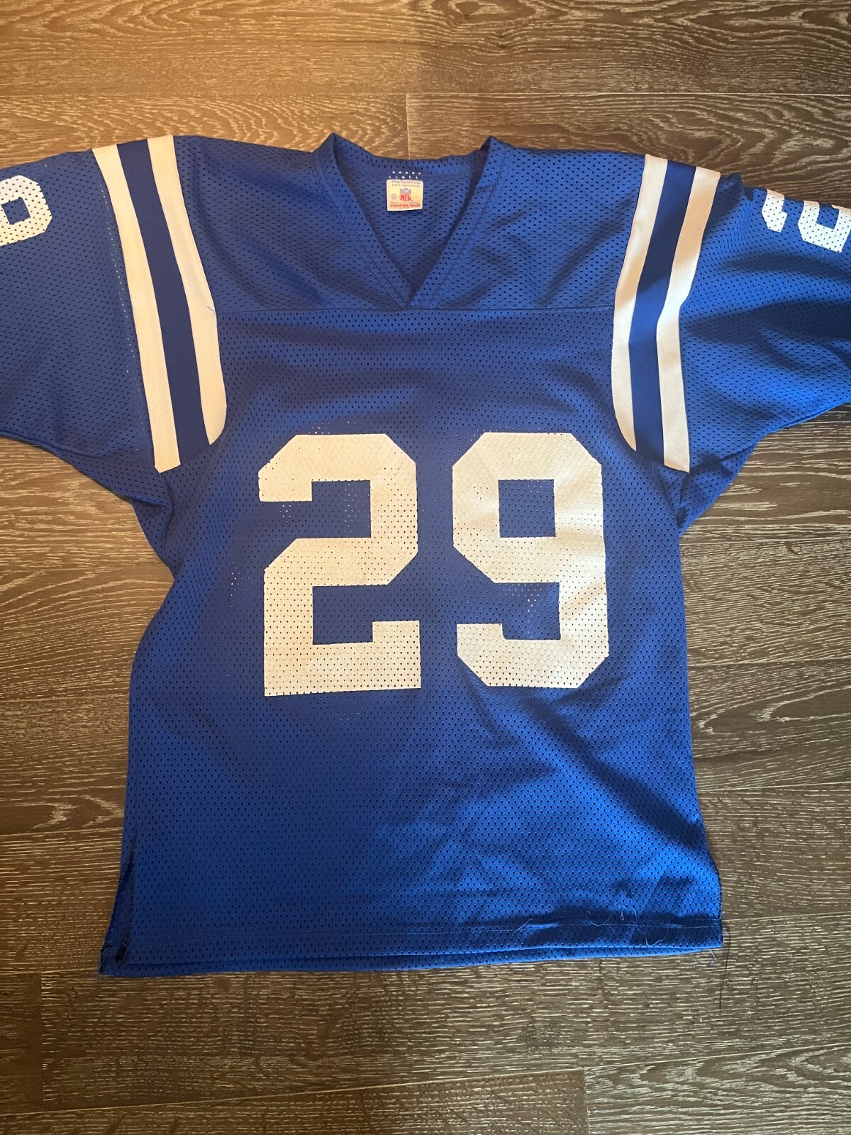 Vintage Sand Knit Indianapolis Colts Eric Dickerson Blue Football ...