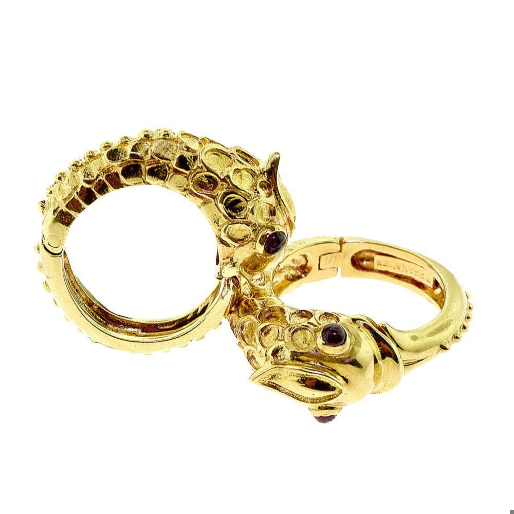 Tiffany & Co. Vintage Sea Monster KOI Fish Cufflinks - Gem