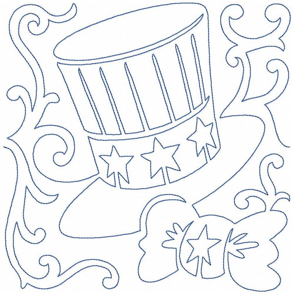 Free Motion Cute American Blocks 12 Machine Embroidery Designs Quilt 5 ...