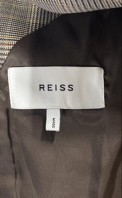 Reiss Men's Oscar 2-Piece Suit Set Brown Glen Plaid Wool Blend 36R ...