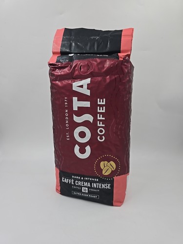 Costa Coffee Beans 1KG Caffè Crema Intense Extra Dark Roast Intensity ...