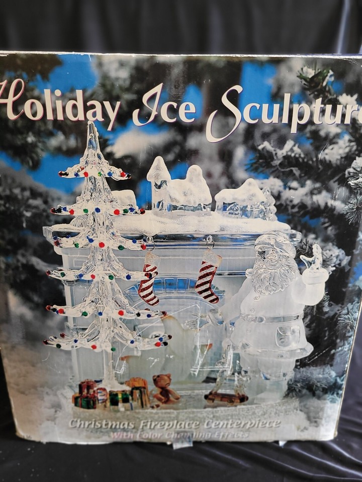 LARGE Heritage Mint Ice Sculpture Color Changing Lights Christmas ...