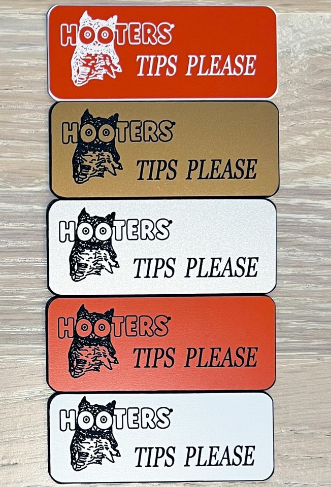 HOOTERS WingHouse Uniform Tank Top Shorts Pantyhose Socks Name Tag ...
