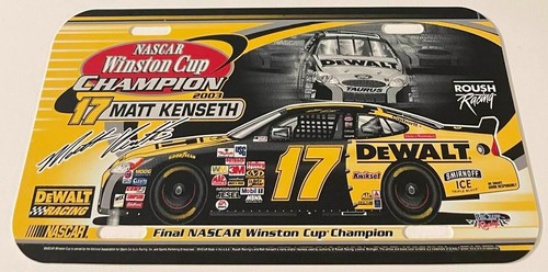 Matt Kenseth 17 Booster License Plate Nascar Winston Cup Champ DeWalt ...