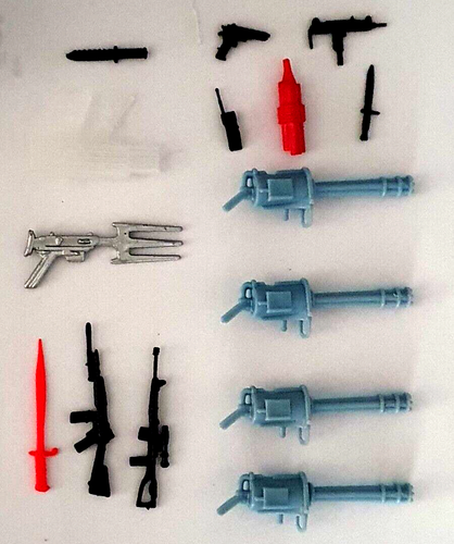 GI Joe Black Major Custom ACCESSORY LOT BLUE MINI Guns Action Figure ...