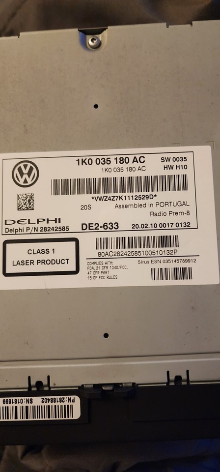 Infotainment System/Radio/GPS Mk6 Gti 2010 2011 PN:28242585 | eBay