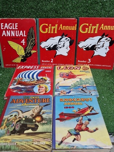 Vintage Children's Annuals 1960 Knockout, Eagle, Express, Lion, Okay ...