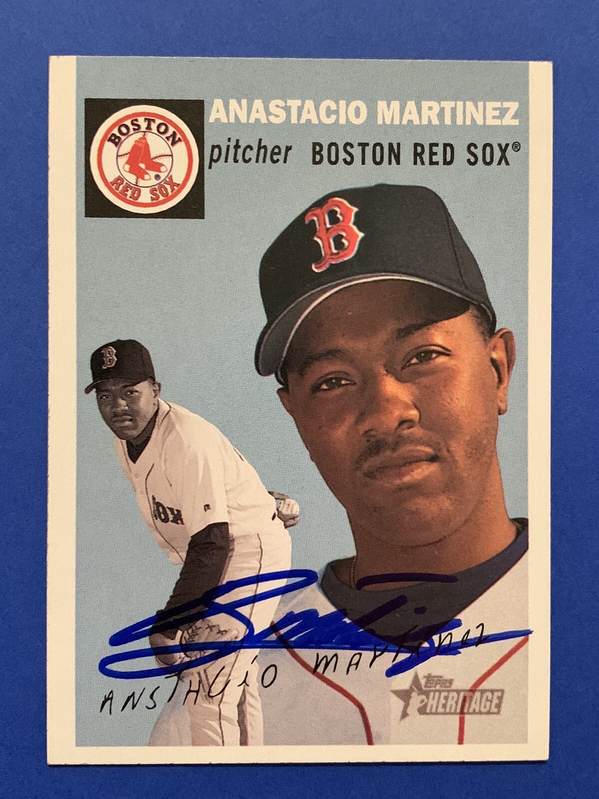 ANASTACIO MARTÍNEZ Signed 2003 Topps #275 BOSTON RED SOX Heritage ...