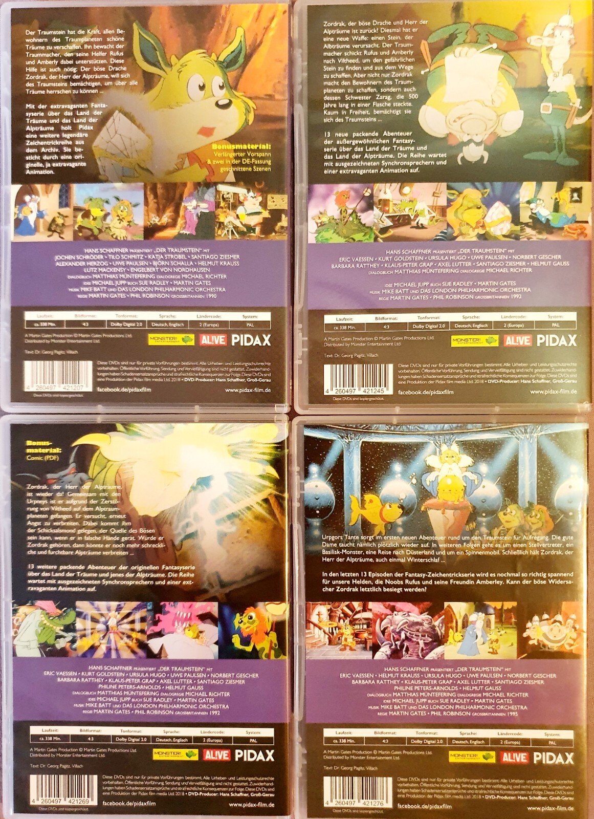 DER TRAUMSTEIN - The Dreamstone KOMPLETTE TV-SERIE 52 FOLGEN 8 DVD ...