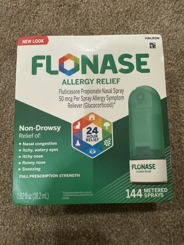 Flonase Allergy Relief Nasal Spray Non Drowsy 144 Metered Sprays New In ...
