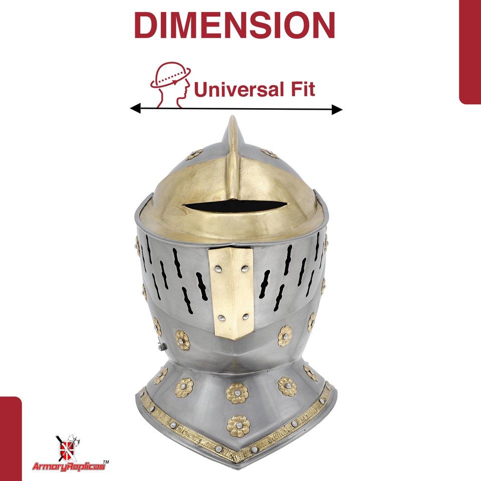 Medieval Great Bucket Helm Knights 20G Steel Templar Crusader Helmet | eBay