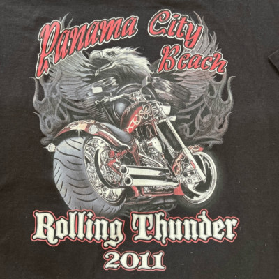 Vintage Harley/Motto souvenir T-shirt. Panama City Beach ROLLING ...