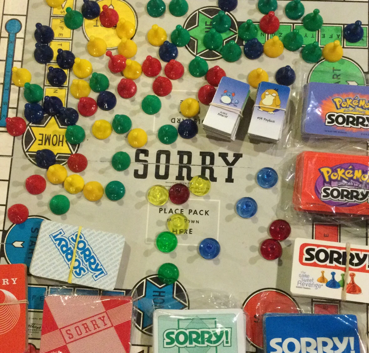 Sorry Board Game Card Deck