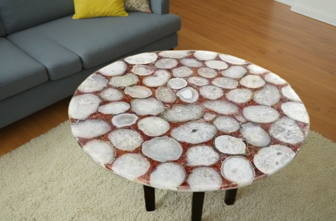 Luxury White Agate Coffee Table - Natural Stone Handmade Furniture ...