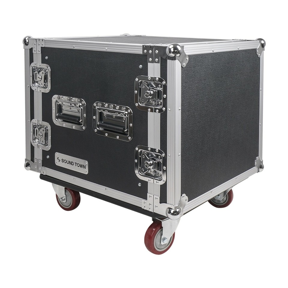 Sound Town 10U Rack/Road Case, with 21” Depth, Casters, Plywood (STRC ...