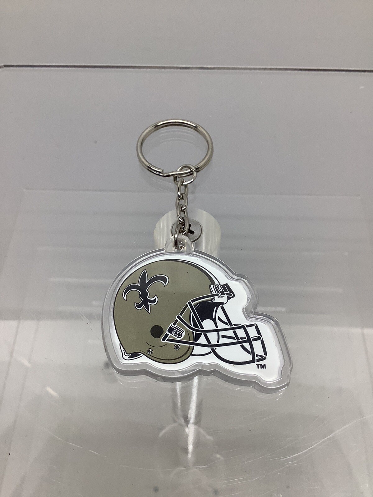 New Orleans Saints football helmet logo double sided plastic keychain ...