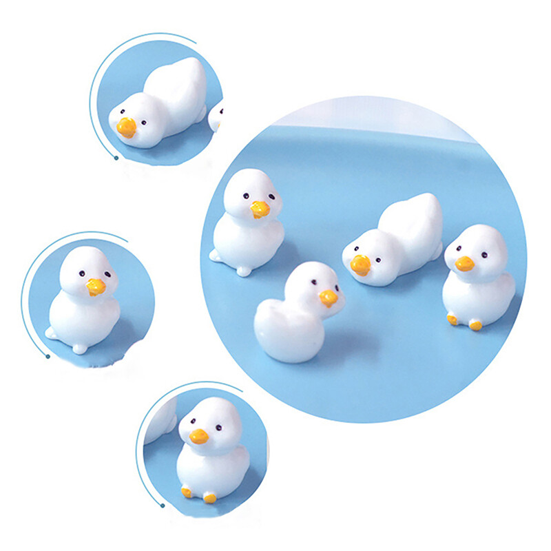 Cute Mini Yellow Ducks Ornament Tiny Duck Resin Handicraft Dollhouse ...