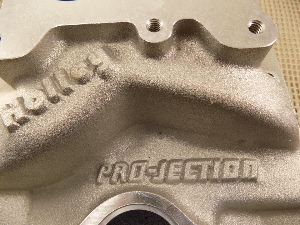 Holley 300-49 SB Chevy Pro-Jection high rise dual plane intake 2BBL TBI ...