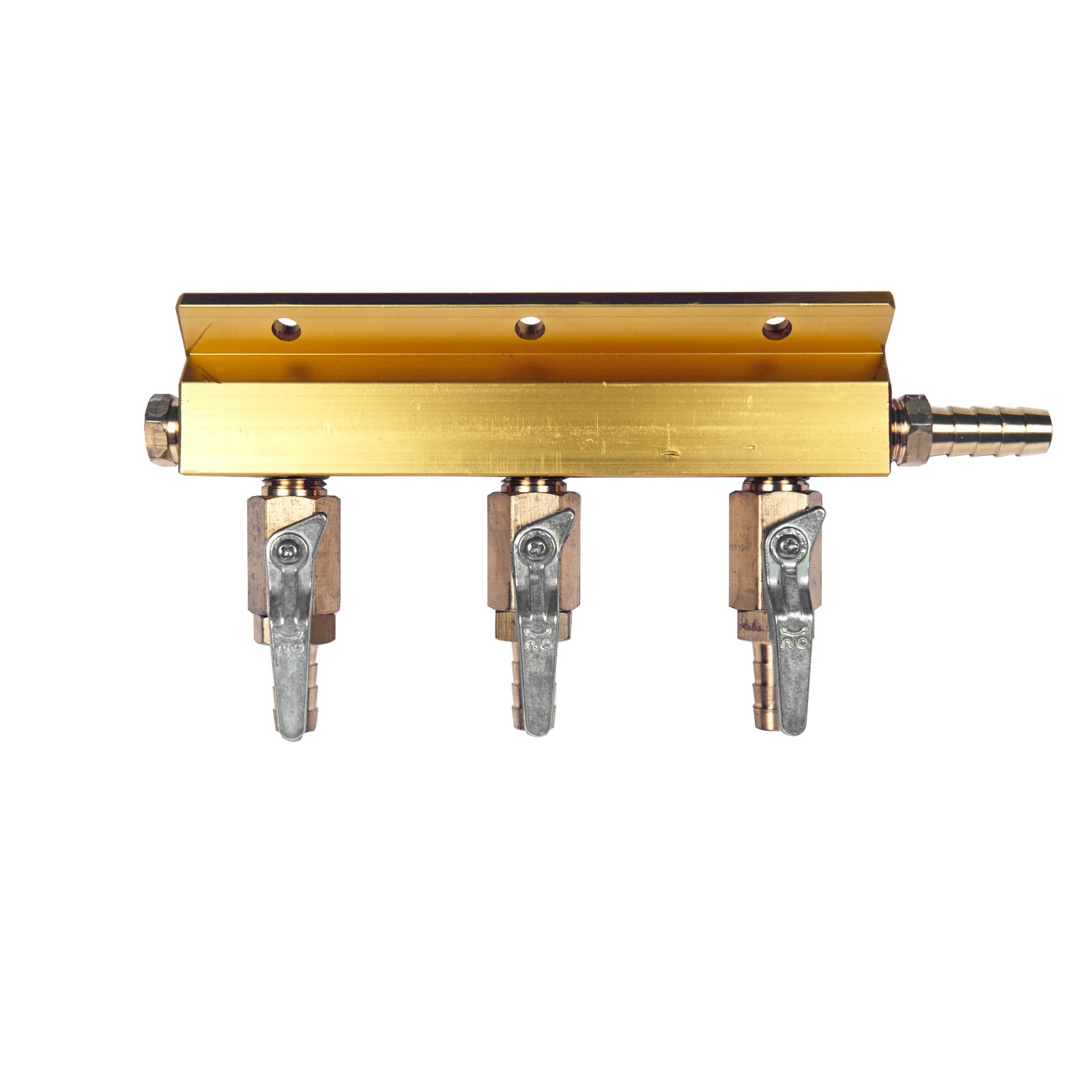 3 Way Compressed Gas Manifold 1/4 in Line Splitter Multi Keg Set Up for ...