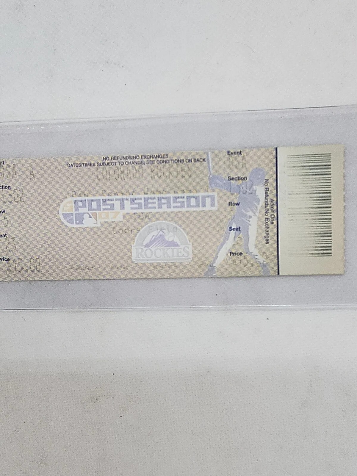 Vintage 2007 Post Season Colorado Rockies Ticket Stub | eBay