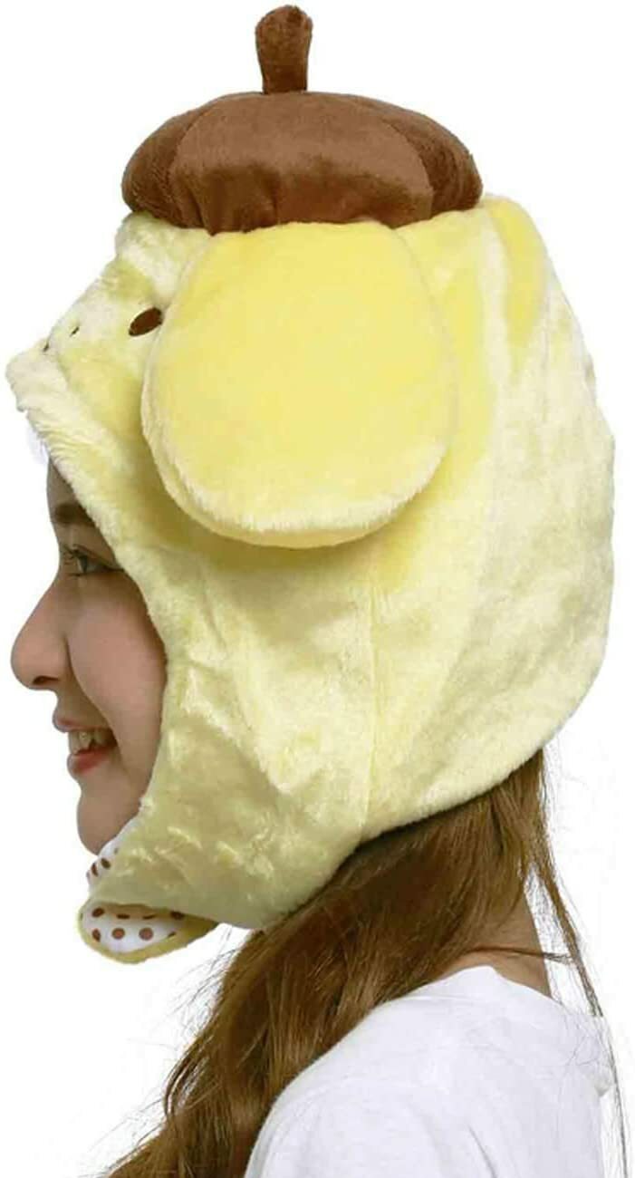 Sanrio Pompompurin Costume Cap Hat Fluffy Headgear Halloween Cosplay ...
