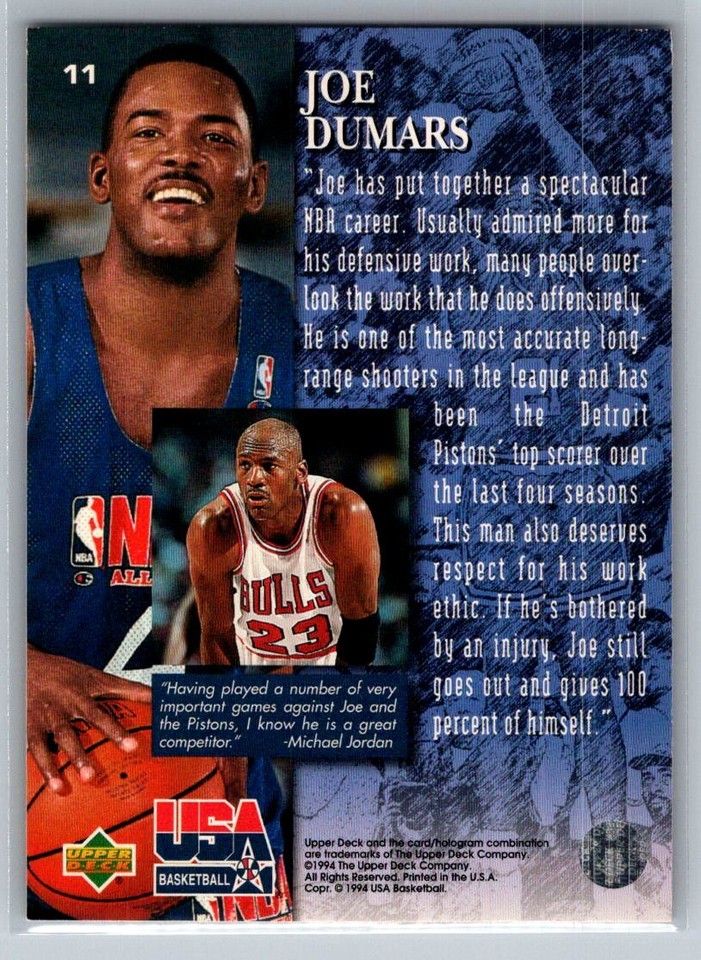 1994 Upper Deck USA #11 Joe Dumars USA Basketball Card | eBay