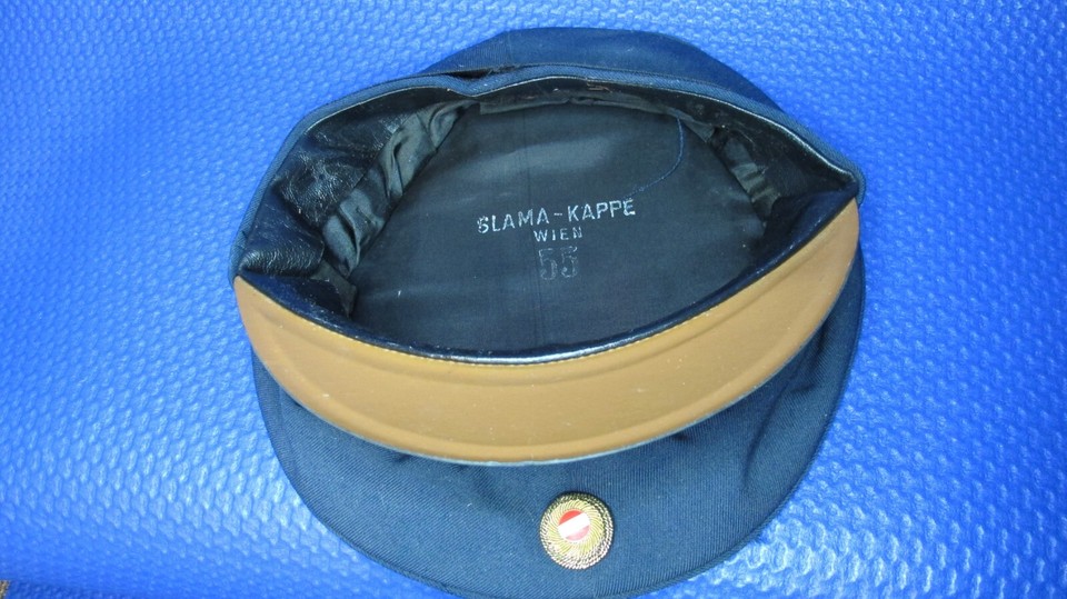 Austria Austrian Uniform Forage Cap Hat Slama-Kappe Wien ~ Size 55 | eBay
